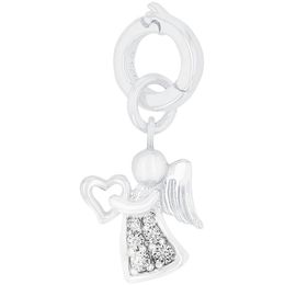 Amor Damen Charm Engel "2038517", silber, Silber 925 (Sterlingsilber), Charms, mit Zirkonia (synth.)