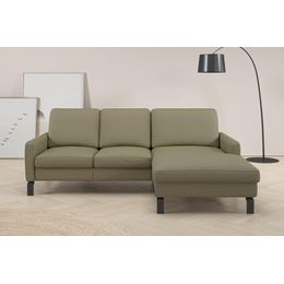 Ecksofa Home Affaire, B:224cm H:86cm T:164cmoliv, 100% Leder, Wohnzimmer, Sofas, "Lecce, L-Form, Federkernpolsterung, Breite 224 cm", inkl.