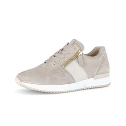 Gabor Damen Sneaker "Sneaker low Materialmix Leder", Gr. 36beige, Schuhe