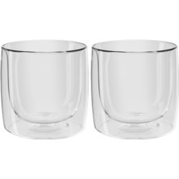 Zwilling Whiskyglas "Sorrento Bar", 9,8cm, 270ml, 2 Stk., transparent, Trinkgef&auml;&szlig;e, Doppelwandig, Borosilikatglas, 2-tlg., je 270 ml