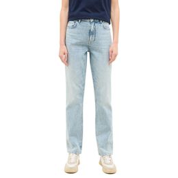 Mustang Damen Straight-Jeans "Damen Style Brooks Straight"315 blau, Gr. 32, unifarben, Denim/Jeans, 99% Baumwolle, 1% Elasthan, Jeans