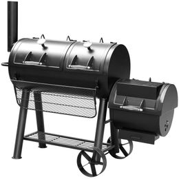 Smoker El Fuego, B:184cm H:153cm T:88cm, schwarz, Grills, "Minnesota", BxTxH: 184x88x153 cm