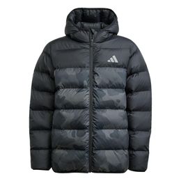 adidas Sportswear Sportjacke 'Synthetic Down Allover-Print Jacket' Jungen Gr&ouml;&szlig;e 176 grau / dunkelgr&uuml;n / schwarz / wei&szlig;