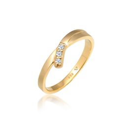 Elli DIAMONDS Damen Verlobungsring "Verlobungsring Diamant (0.04 ct.) 585 Gelbgold", 54mm, P1 = bei 10-facher Vergr&ouml;&szlig;erung erkennbare Einschl&uuml;sse,