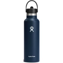 Hydro Flask Trinkflasche "STANDARD FLEX STRAW CAP", 621ml, blau, Trinkflaschen, doppelte TempShield️-Isolierung