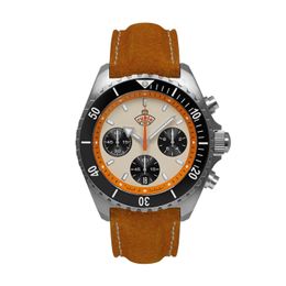 RUHLA Herren Chronograph "Glasbach Cup", orange, Armbanduhren, Quarzuhr, Herrenuhr, Datum, Stoppfunktion, Saphirglas, Made in Germany