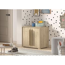 Kommode Vipack, B:67,7cm H:61,5cm T:43cm, braun, Holzwerkstoff, Schlafzimmer, Sideboards, "SAM mit 2 Dreht&uuml;ren, dahinter 1 Fachb&ouml;den, universell