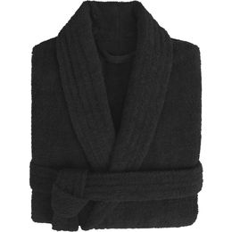 Damenbademantel HAMMETEX, L:100cmschwarz, Baumwolle, Hausm&auml;ntel, "Ren, 100% Baumwolle", 380 g/m&sup2; Frottee Bademantel mit Taschen &ndash; Saugf&auml;hig & Weich