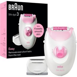 Braun Damen Epilierer "Silk-&eacute;pil 3 3-031", rosa, Epilierer, kabelgebundener Epilierer, Rasier- & Trimmeraufsatz