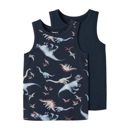 name it Top 'DINO NOOS' Jungen Gr&ouml;&szlig;e 104 navy / hellblau / grau / rot
