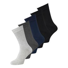 Jack & Jones JACK & JONES Herren Basicsocken "JACBASIC BAMBOO SOCK 5 PACK NOOS", schwarz, Baumwollmischung, uni und melange, Socken