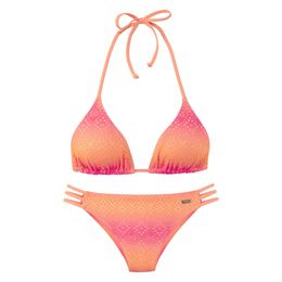 Buffalo Damen Triangel-Bikini, pink, Gr. 40, Farbverlauf, Polyester, Recycling-Polyamid, Bikini-Sets, mit Farbverlauf