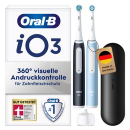 Oral-B Elektrische Zahnb&uuml;rste "iO Series 3 Doppelpack", blau, Elektrozahnb&uuml;rsten, Magnet-Technologie