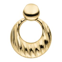 Kettenanh&auml;nger Jobo "Runder Anh&auml;nger 21 mm", gelbgold 333, Schmuckanh&auml;nger, Damen, Gelbgold 333, Kettenanh&auml;nger, 8 Karat 333 Gold