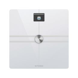 Withings Damen Personenwaage "Body Comp, WLAN- oder Bluetooth-Konnektivit&auml;t", wei&szlig;, Glas, B:32,5cm H:2,56cm T:32,5cm, Personenwaagen, spezielle Modi