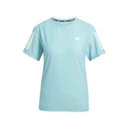 adidas Performance Funktionsshirt 'Own The Run' Damen Gr&ouml;&szlig;e M/L t&uuml;rkis / wei&szlig;