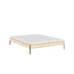 Bettgestell Karup Design, B:166cm H:34cm L:206cmraw, sage gr&uuml;n, Betten, "CORE BED Bodenbett, Holzrahmen, Futonbett, Jugendbett, Holzbett",