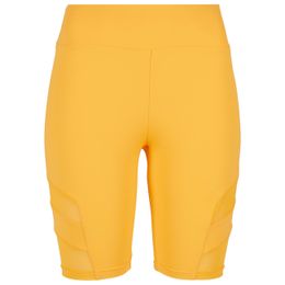 Stoffhose Urban Classics "Urban Classics Damen Ladies High Waist Tech Mesh Cycle Shorts", Damen, Gr. S, US-Gr&ouml;&szlig;en, magicmango, 80% Polyimid, 20% Elasthan, unifarben, skinny fit, Hosen Stoffhose