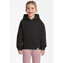 NEWLIFE Jungen Kapuzensweatshirt, schwarz, Gr. 5, unifarben, 65% Baumwolle, 35% Polyester, Sweatshirts, im modischen Design