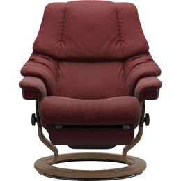 Relaxsessel stressless, B:88cm H:98cm T:77cm, rot, Leder BATICK: BATICK ist ein leicht korrigiertes, durchgef&auml;rbtes und genarbtes M&ouml;belleder, bei dem