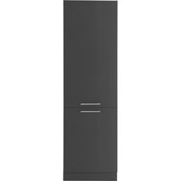 Mehrzweckschrank LAUNDREEZY, B:60cm H:200cm T:68cm, grau, Holzwerkstoff, K&uuml;che, Schr&auml;nke, "Laundreezy, K&uuml;hlumbauschrank BxHxT 60x200x68 cm", Breite
