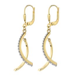 Firetti Damen Paar Ohrh&auml;nger "Schmuck Geschenk Gold 333 Ohrschmuck Ohrringe", Gelbgold 333gelbgoldfarben, wei&szlig;goldfarben, kristallwei&szlig;, kristallwei&szlig;,