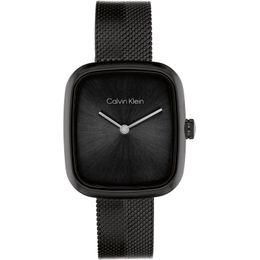 Calvin Klein Damen Quarzuhr "CK ADORE", schwarz, Armbanduhren, Armbanduhr, Damenuhr, Edelstahlarmband, analog