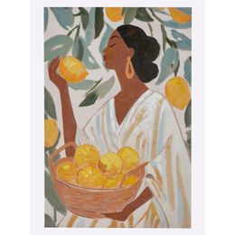 Bild, B/H/T: 80cm x 120cm x 3,5cm, gelb, Wohnzimmer, Bilder