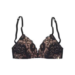 JETTE Damen Bralette-BH, Gr. 70, schwarz, Obermaterial: 49% Polyamid, 44% Polyester, 7% Elasthan, BHs