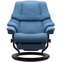 Relaxsessel stressless, B:88cm H:98cm T:77cm, blau, Leder BATICK: BATICK ist ein leicht korrigiertes, durchgef&auml;rbtes und genarbtes M&ouml;belleder, bei