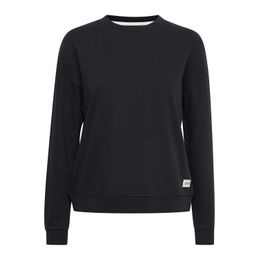 oxmo Damen Longpullover "Sweatshirt OXGrynet", schwarz, Gr. L, Obermaterial: 60% Baumwolle CO. 40% Polyester PES., Sweatshirts