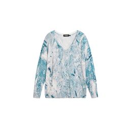 Desigual Sweatshirt Damen Gr&ouml;&szlig;e XL blau / wei&szlig;
