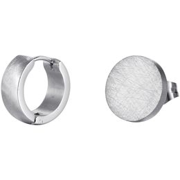 Firetti Damen Ohrring-Set "Multipack Schmuck Geschenk Edelstahl Ohrschmuck Ohrringe Ice", Edelstahl, silber, Edelstahl, Ohrringe