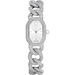 Swarovski Damen Quarzuhr "DEXTERA CHAIN", silber, Armbanduhren, Armbanduhr, Damenuhr, analog, Swarovski-Kristalle