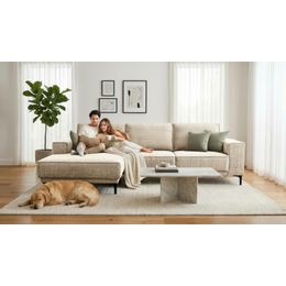 Ecksofa OTTO HOME, B:280cm H:85cm T:152cm, grau, 100% Polyester, Wohnzimmer, Sofas, "Polsterecke Oland, Struktur, Flachgewebe, Luxus-Microfaser,