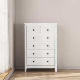 Kommode OTTO HOME, B:80cm H:120cm T:40cmwei&szlig;, ABS-Kunststoff, FSC-zertifizierter Holzwerkstoff, MDF, Melamin, Spanplatte, Wohnzimmer, Sideboards,