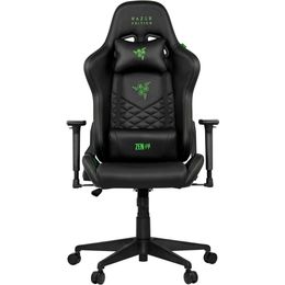 Razer Gaming-Stuhl "Tarok Natrix by Zen, PU Kunstleder", Kunststoffgewebe, schwarz, St&uuml;hle, 3D-Armlehnen, Lendenkissen und Kopfkissen, bis 130kg