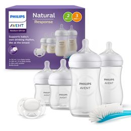 Philips Avent Baby Babyflasche "Natural Response Starter-Set f&uuml;r Neugeborene SCD838/11", 125ml, transparent, Kunststoff, H:19,1cm, Trinkflaschen, 4