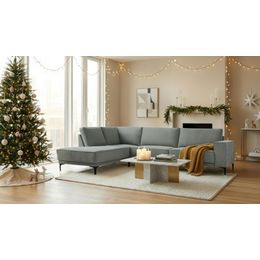 Ecksofa OTTO HOME, B:289cm H:85cm T:210cm, grau, 100% Polyester, Wohnzimmer, Sofas, "OLAND L-Form, B: 289 cm, Skandi-Design", Struktur, Flachgewebe,