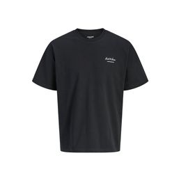 Jack & Jones Plus Jack & Jones Plus Shirt 'JJEArchive' male size 5XL Black / White