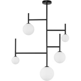 NOVA LUCE Deckenleuchte "LICATO", 5, &Oslash; 73cm H: 100cm, 1 Stk., schwarz, Wohnzimmer, Leuchten, Ohne Beleuchtung
