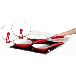 MediaShop Pfannen-Set "Duo 2 Magic Premium", &Oslash; 28cm, rot, Pfannen, Induktion