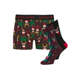Jack & Jones JACK & JONES Herren Trunk "JACRUDOLPH GIFTBOX", Gr. XLwinetasting pack:schwarz, winetasting, Jersey, Obermaterial: 95% Baumwolle, 5% Elasthan,