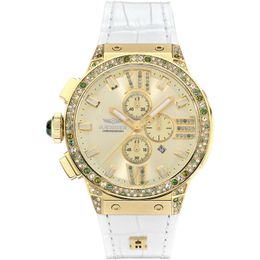 Haemmer Germany Damen Chronograph "EMINENT", gold, Armbanduhren, Quarzuhr, Armbanduhr, Damenuhr, analog, Tag, Stoppfunktion