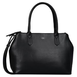 Tom Tailor Damen Shopper "Roma", schwarz, Polyurethan, Polyurethan (PU), clean, gepflegt, unifarben, Taschen, aus fein genarbtem Lederimitat, modisch
