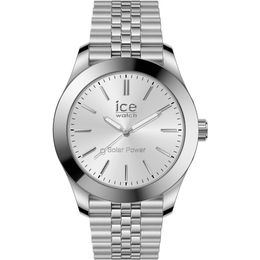 Ice Watch ICE-WATCH Damen Solaruhr "ICE steel - Medium - SOLAR 3H", silber, Armbanduhren, Armbanduhr, Herrenuhr, Edelstahlarmband, bis 10 bar wasserdicht