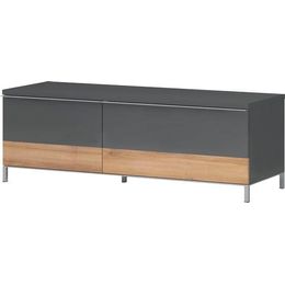 Lowboard OTTO HOME, B:131,9cm H:45,5cm T:45,1cm, grau, Holzwerkstoff, Wohnzimmer, Sideboards, "Onyx", Kommode mit Soft-Close-Funktion, in zwei