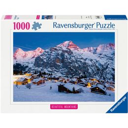 Ravensburger Kinder Puzzle "Beautiful Mountains, Berner Oberland, M&uuml;rren", bunt, B:70cm H:50cm, Puzzles, Made in Germany