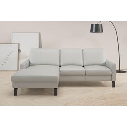 Ecksofa Home Affaire, B:224cm H:86cm T:164cmgrau, 100% Polyester, Wohnzimmer, Sofas, "Lecce, L-Form, Federkernpolsterung, Breite 224 cm", inkl.
