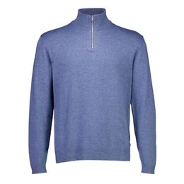 LINDBERGH Herren Troyer "LINDBERGH Troyer", blau, Gr. M, Obermaterial: 80% Viskose, 20% Nylon, Pullover